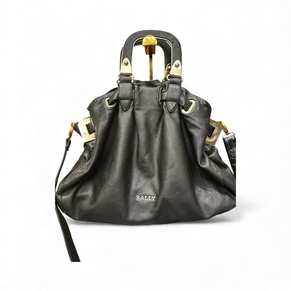 Bally | Bags | Bally Carnella Black Lambskin Top Handle Bag Italy Y2k ...